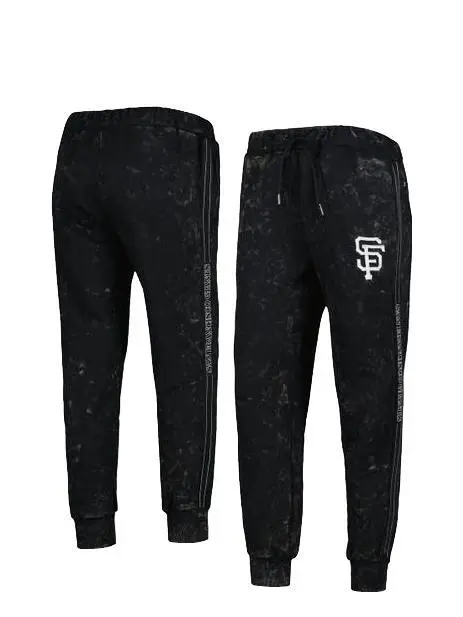 THE WILD COLLECTIVE San Francisco Giants Marble Jogger Pants - Black