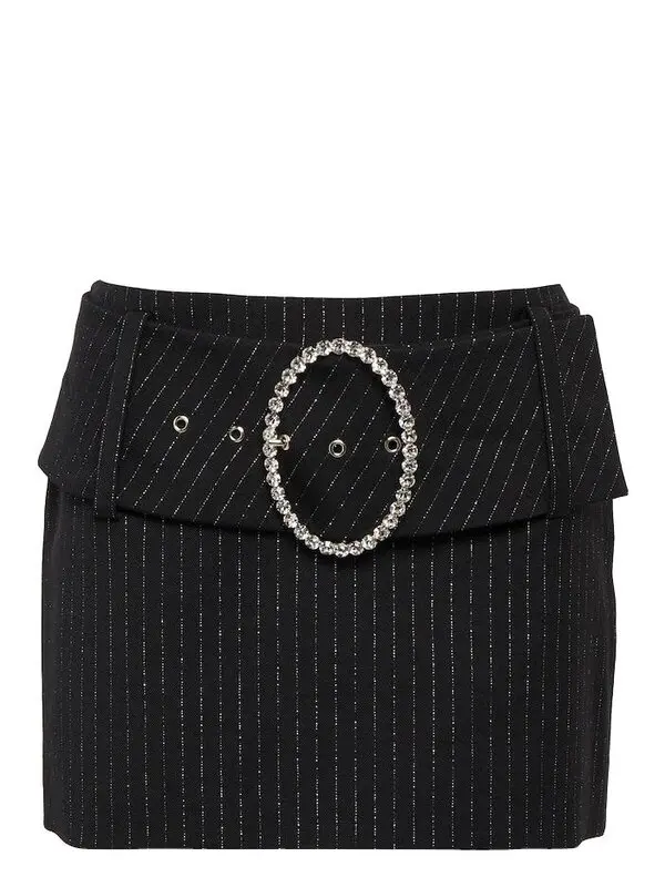 Alessandra Rich Low-rise Pinstriped Miniskirt - Multicoloured