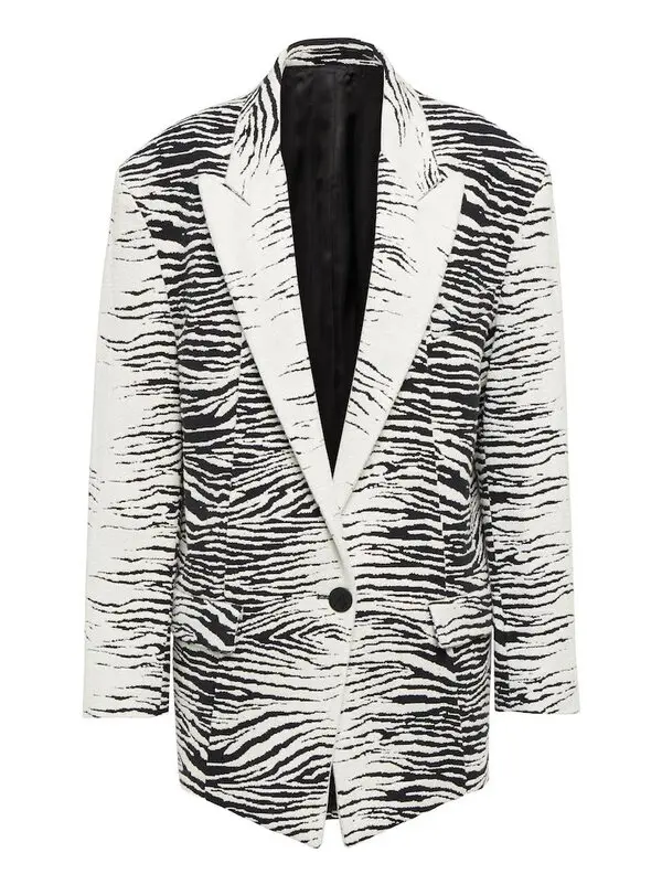 Attico Glen Jacquard Blazer - White