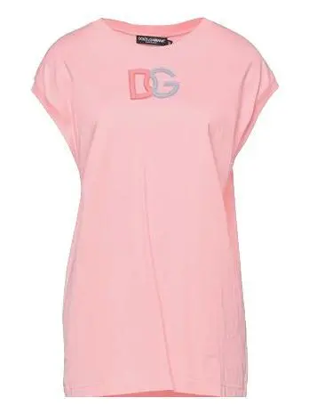 Dolce & Gabbana T-shirt In Cotton, Polyester, Polyurethane, And Viscose - Pink