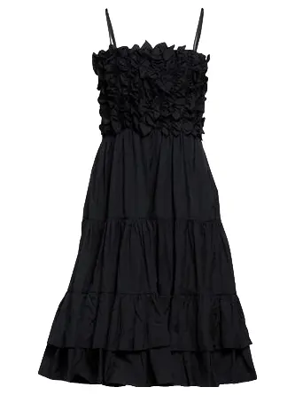MSGM Flared Midi Dress - Black
