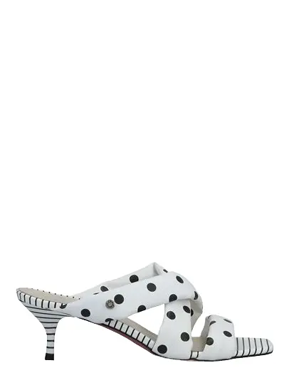 MANILA GRACE Polka-dot Sandals - White