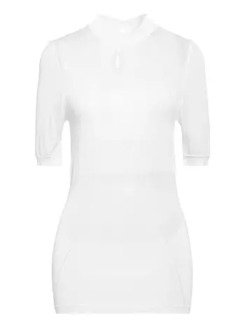 TRUSSARDI Turtleneck Viscose Top - White