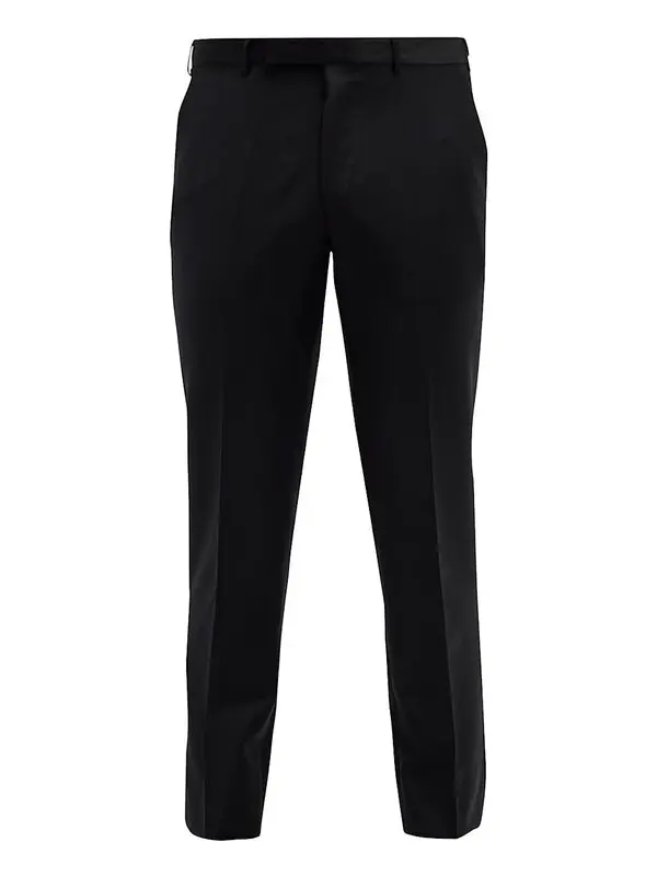 Zegna Trofeo Slim-straight Trousers - Black Solid