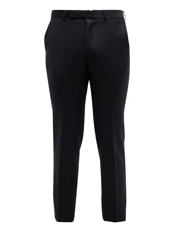 Zegna Trofeo Slim-straight Trousers - Navy Solid