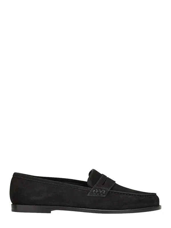 Manolo Blahnik Perrita Penny Loafers - Black