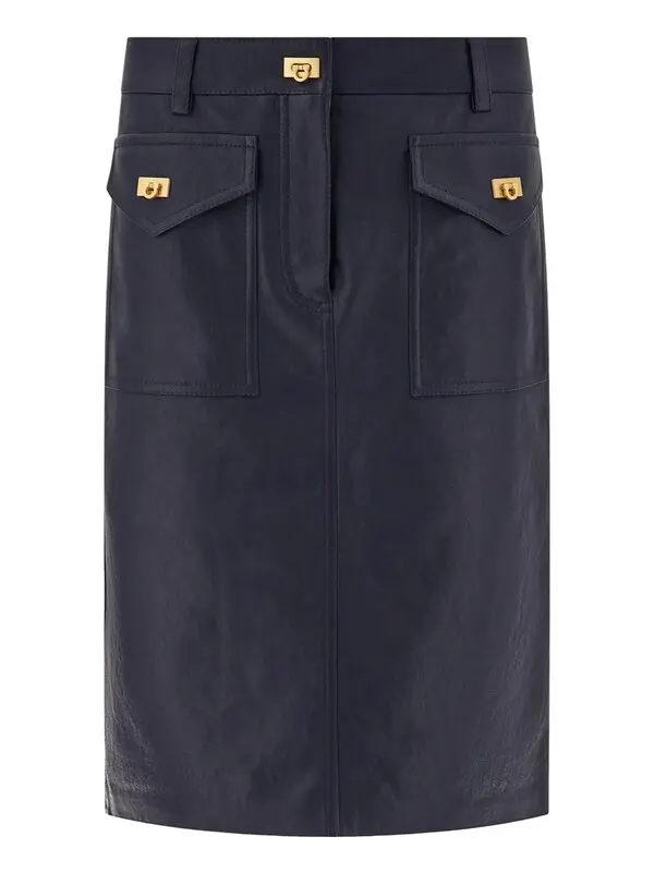 FERRAGAMO Nappa Skirt - Blue