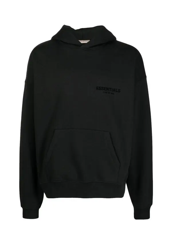 Fear Of God Logo-print Hoodie - Black