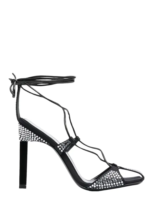 Attico Adele 105mm Crystal-embellished Sandals - Black