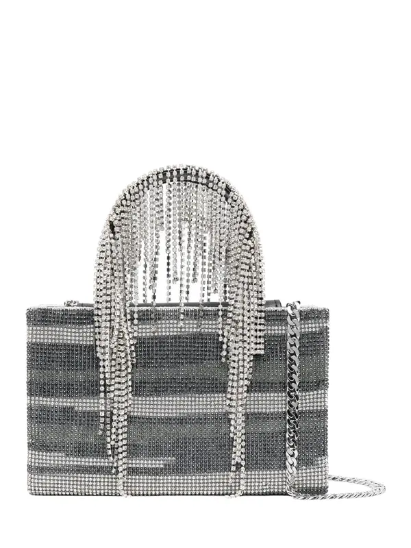 Kara Crystal-embellished Fringe Tote Bag - Silver