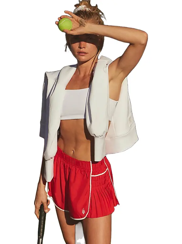 Free People Easy Tiger Shorts - Red Combo