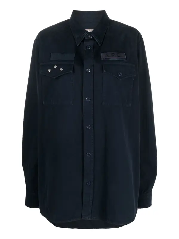 A.p.c. Stud-embellished Jacket - Blue