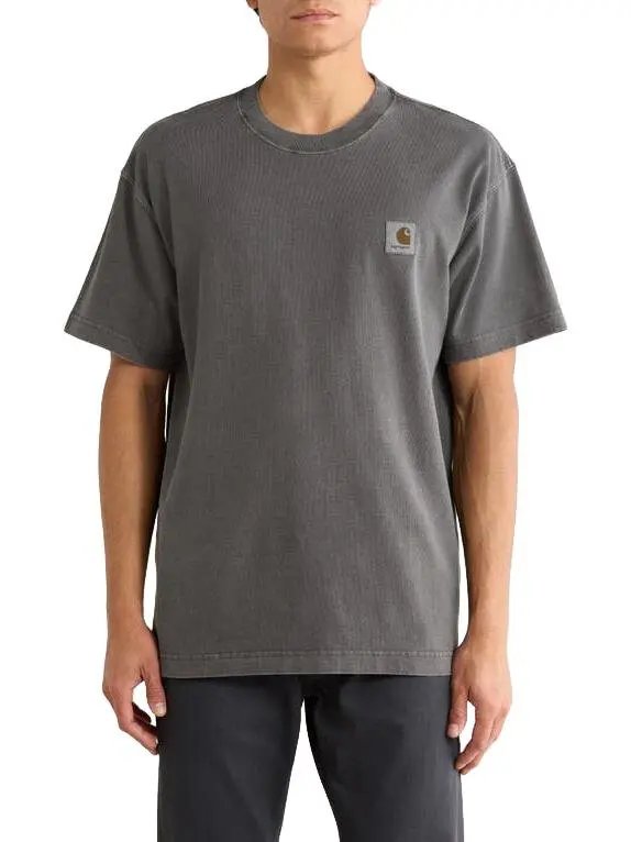 Carhartt Work In Progress Vista Loose Fit Logo T-shirt - Black Garment Dyed