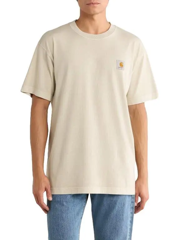 Carhartt Work In Progress Vista Loose Fit Logo T-shirt - White Garment Dyed