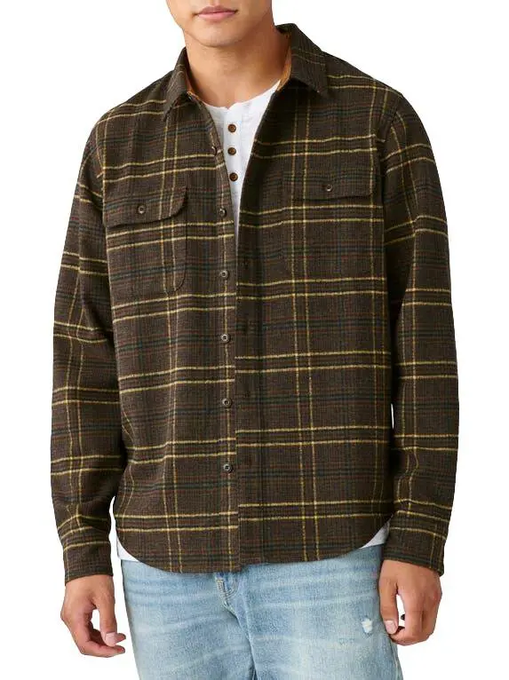 Lucky Brand Plaid Overshirt - Brown Plaid