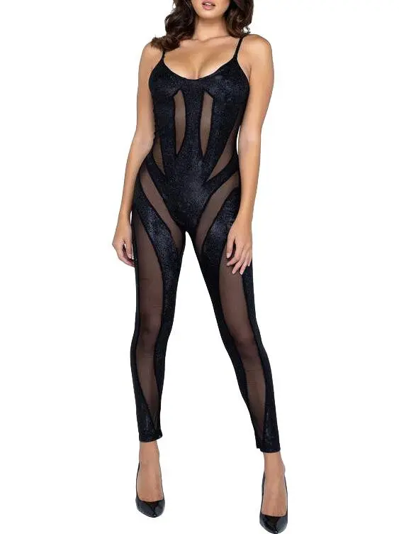 ROMA CONFIDENTIAL Shimmer Bodysuit - Black