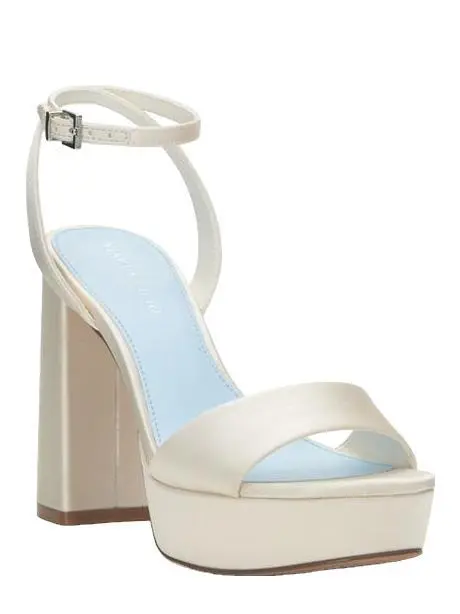 Vince Camuto Pendry Platform Sandals - Milk Satin