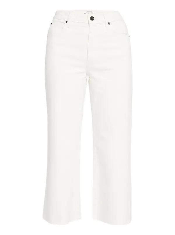 SLVRLAKE Grace Straight Raw Hem Jeans - White