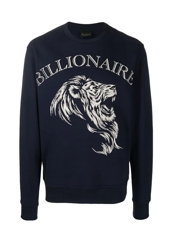 BILLIONAIRE Logo-print Detail Sweatshirt - Blue