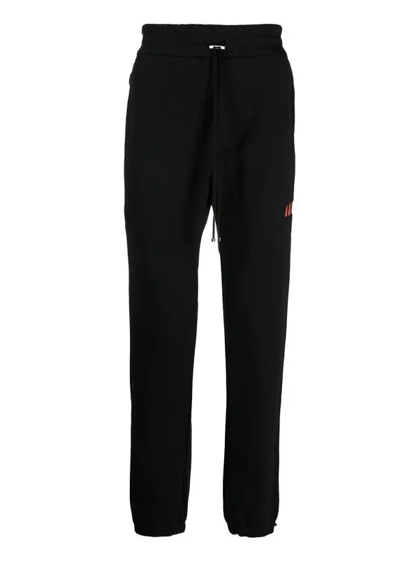 Amiri Logo-embroidered Cotton Track Pants - Black
