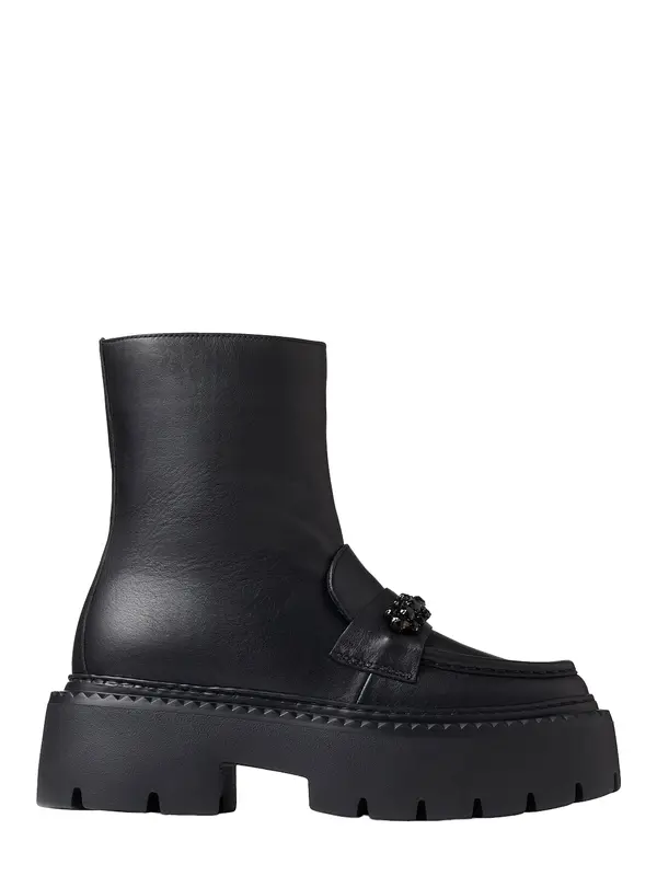 JIMMY CHOO Bryer Crystal-embellished Boots - Black