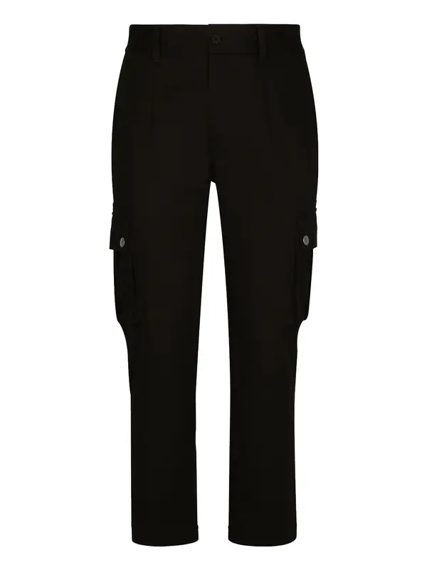 Dolce & Gabbana Logo-tag Cargo Trousers - Black