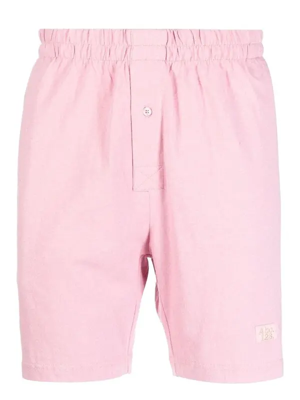 ADVISORY BOARD CRYSTALS Logo Print Lounge Shorts - Pink