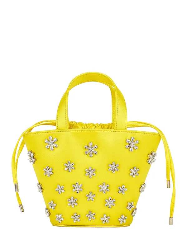 Amina Muaddi Lily Bucket Bag - Yellow