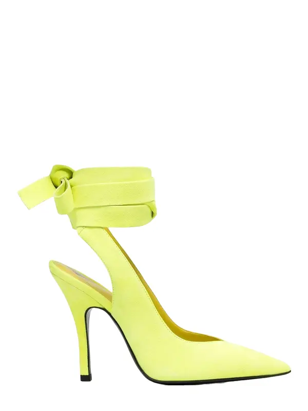 Attico Venus 110mm Tie-ankle Pumps - Yellow