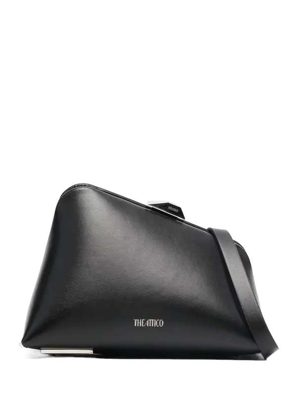 Attico Leather Clutch - Black