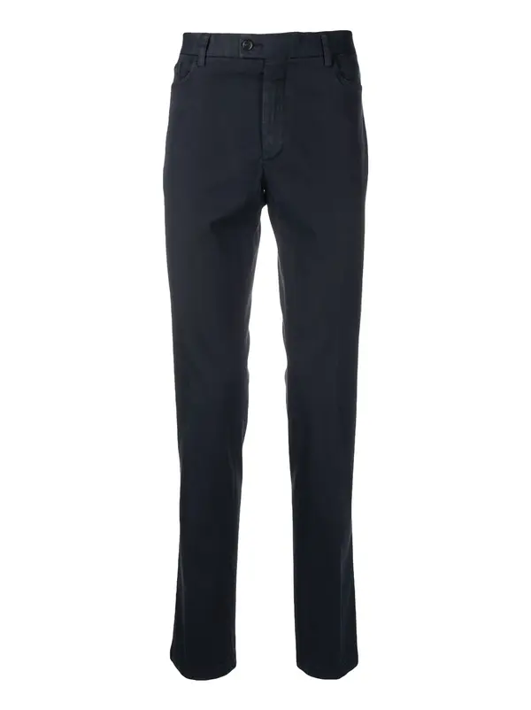 BILLIONAIRE Classic Straight Leg Trousers - Blue