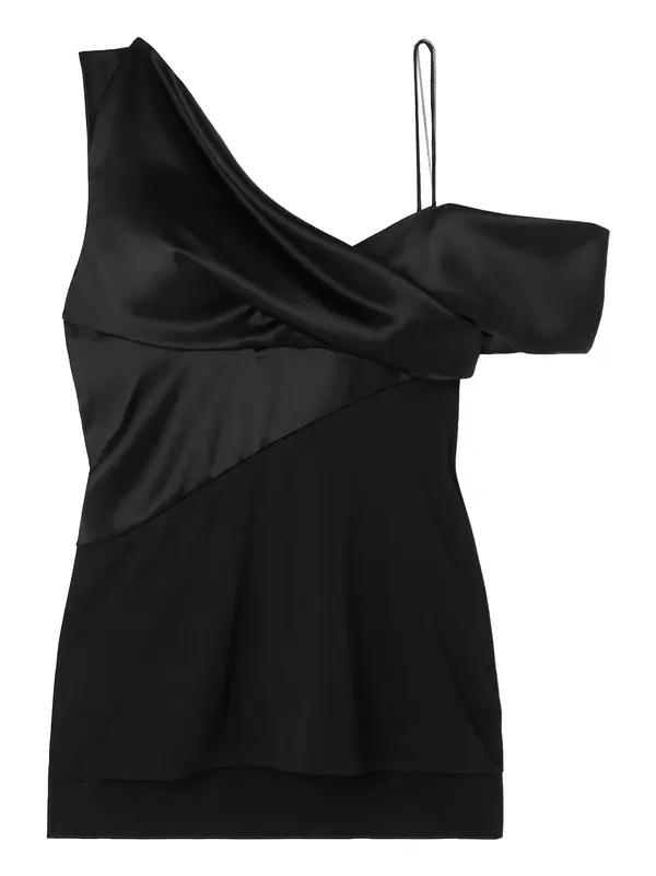 Loewe One-shoulder Paneled Top - Black
