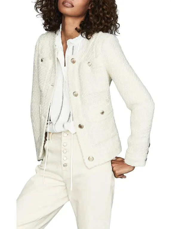 REISS June Cardigan - White