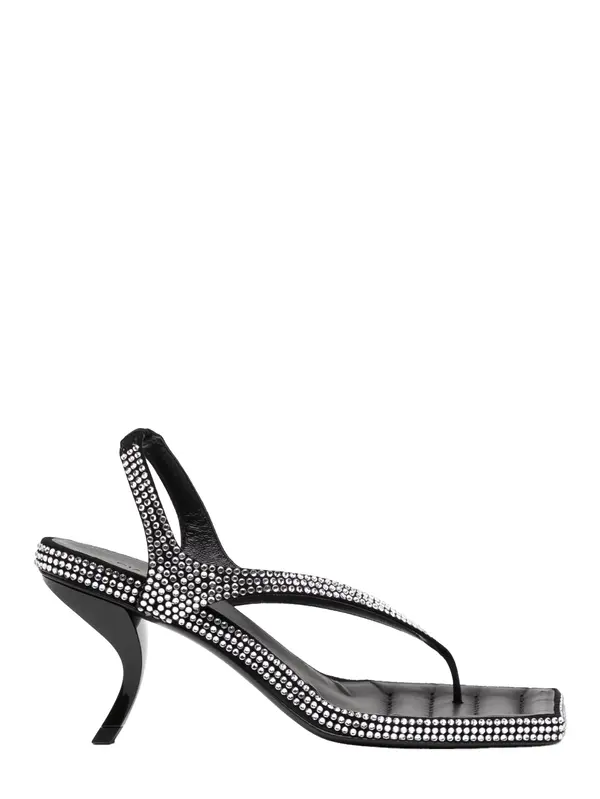 GIABORGHINI Rosie 13 70mm Thong Sandals - Black