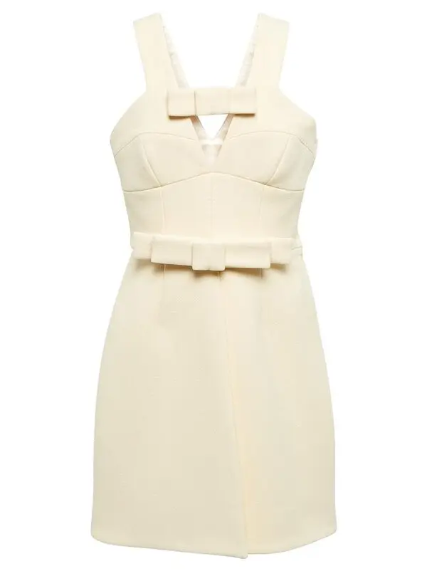 JIL SANDER Bow-detail Mini Dress - White