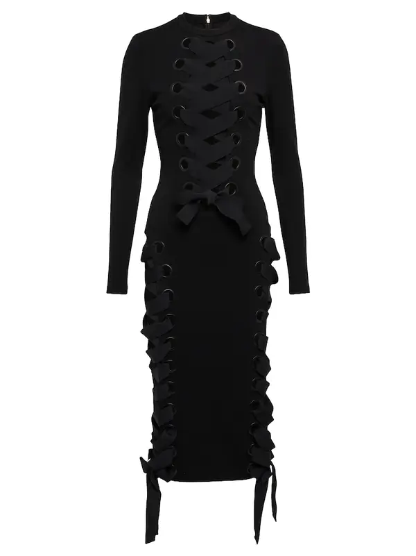 CHRISTOPHER KANE Bound Midi Dress - Black