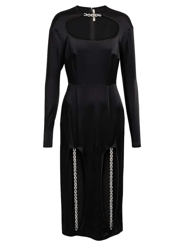 CHRISTOPHER KANE Cutout Embellished Midi Dress - Black