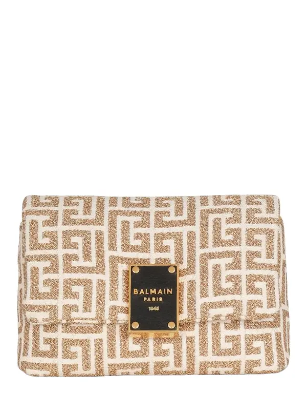 Balmain 1945 Monogram Shoulder Bag - Neutrals