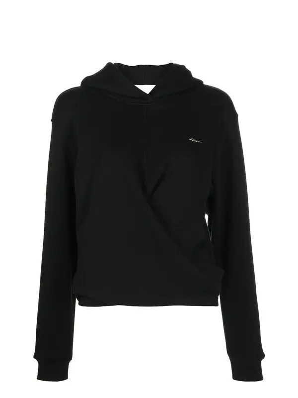 3.1 Phillip Lim Logo-print Cotton Hoodie - Black