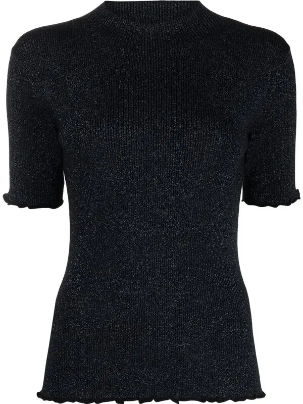 3.1 Phillip Lim Cut-out Ribbed Knit Top - Black