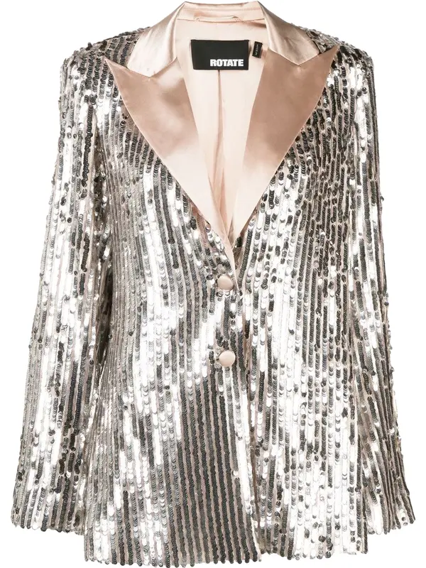 Remain Birger Christensen Sequin-embellished Blazer - Silver