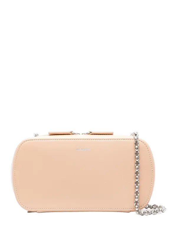 JIL SANDER Logo-print Leather Shoulder Bag - Pink