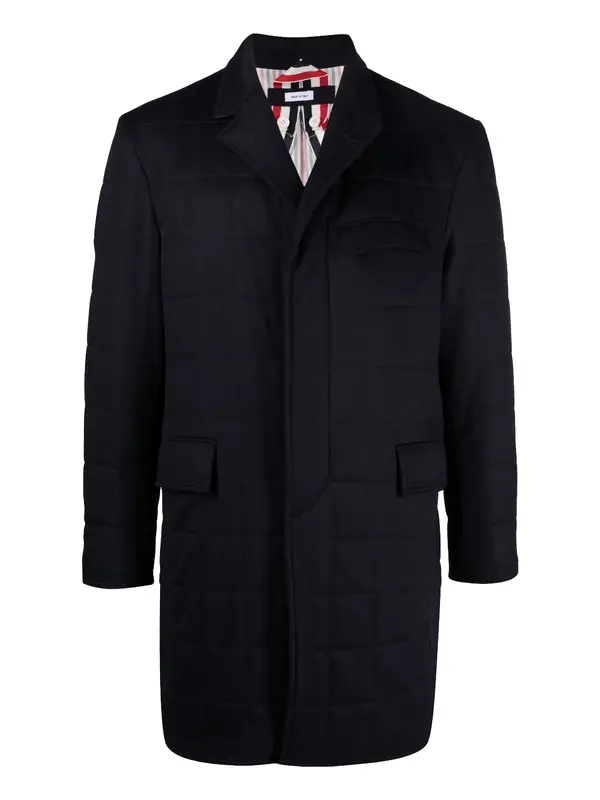 Thom Browne Padded Long-line Jacket - Blue