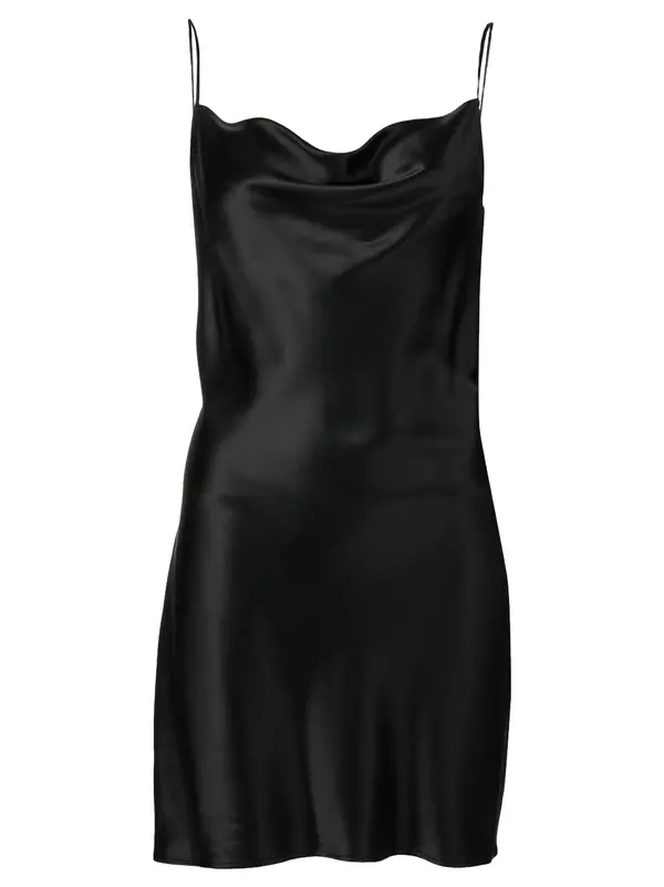Fleur Du Mal Cowl-neck Slip Dress - Black