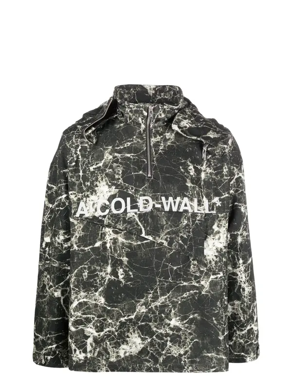 A-COLD-WALL* Marble-print Pullover Jacket - Green