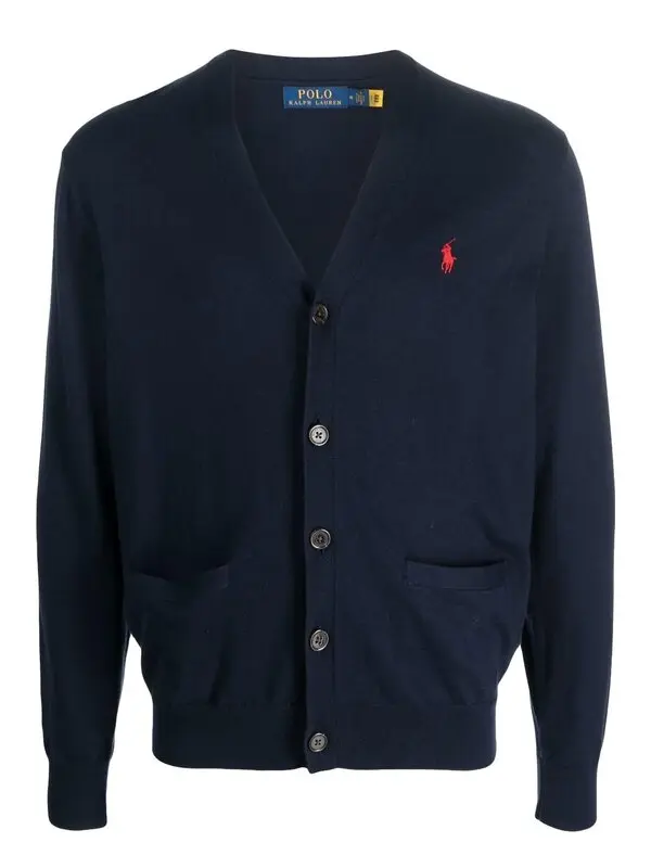 Polo Ralph Lauren Long-sleeve V-neck Cardigan - Blue