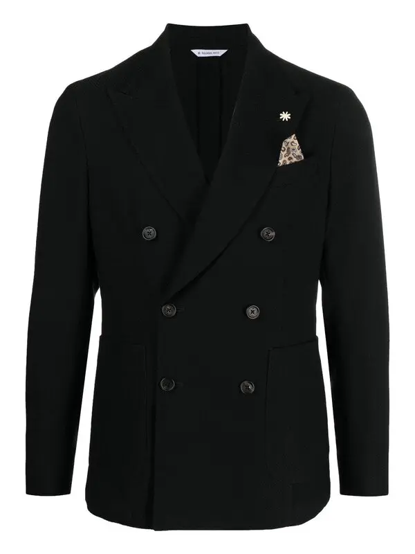 MANUEL RITZ Double-breasted Blazer - Black