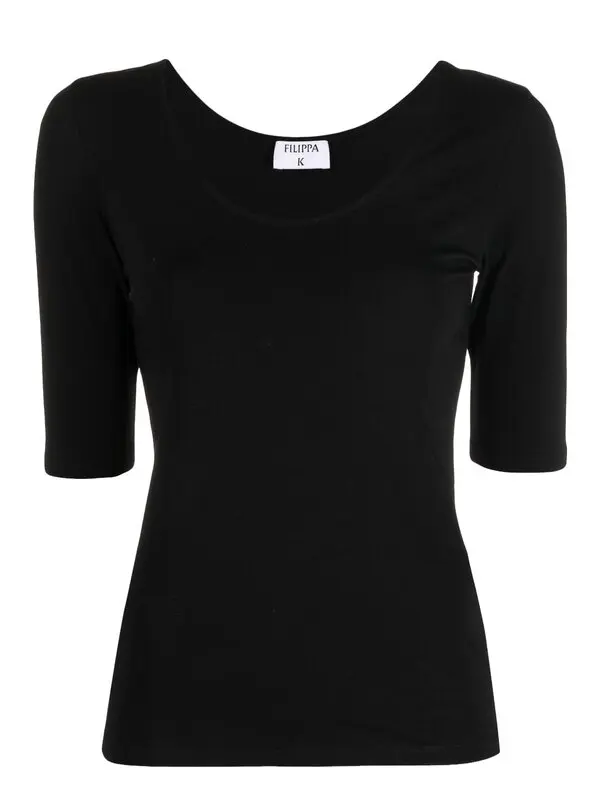 Filippa K Jersey-knit Scoop Neck T-shirt - Black