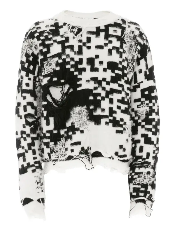 JW Anderson Qr-code Knit Jumper - White
