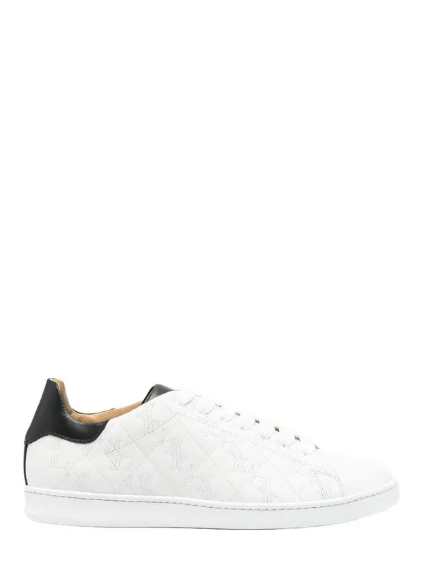 BILLIONAIRE Quilted Leather Low-top Sneakers - White